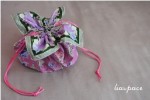 Tutorial: Flower drawstring pouch from a hankie – Sewing