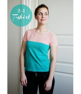 Sewing Pattern Tutorial: Color block tee from two t-shirts – Sewing