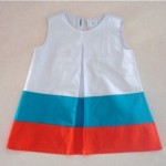 Free pattern: Color block pleated dress for little girls – Sewing