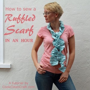 Tutorial: 1-hour ruffled scarf – Sewing