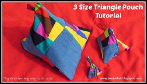 Tutorial: Triangle zippered pouch in 3 sizes – Sewing