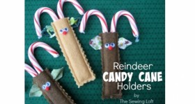 Tutorial: Easy felt reindeer candy cane holders – Sewing