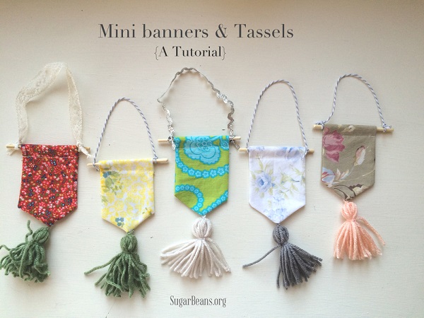 Tutorial: Scrap fabric mini banners – Sewing
