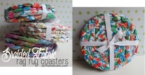Tutorial: Braided fabric rag rug coasters – Sewing