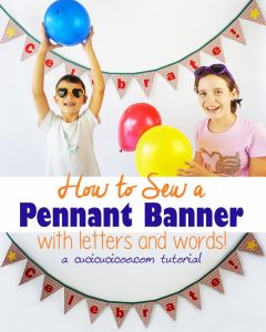 Sewing pattern: Pennant banner for special days – Sewing