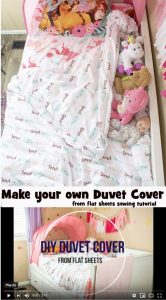 Sewing pattern: Sew a duvet cover from flat sheets – Sewing