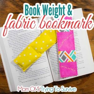 Sewing pattern: Book weight and fabric bookmark – Sewing