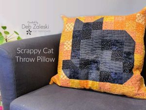 Sew a Scrappy Patchwork Black Cat Pillow – Sewing