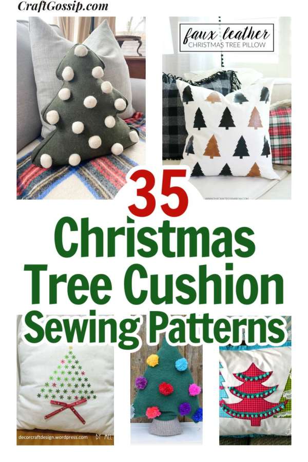 35 Christmas Tree Pillow Sewing Patterns For The Holidays – Sewing