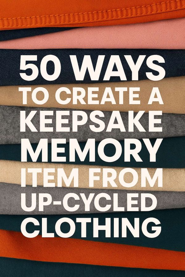 50 Ways To Create A Keepsake Memory Item From Up-cycled Clothing – Sewing