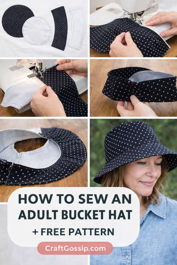 How to Sew an Adult Bucket Hat (Free Sewing Pattern) – Sewing
