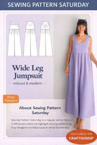 Sewing Pattern Saturday – Wide Leg Jumpsuit PDF Sewing Pattern Review ...